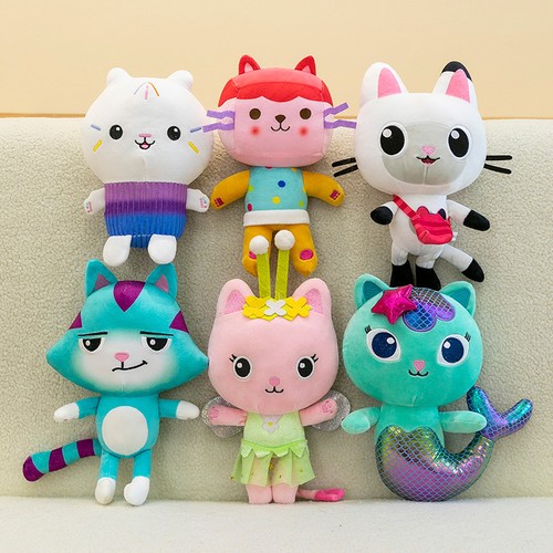 Gabby's Dollhouse Pandy Paws Plush Toy Mermaid Cat Stuffed Animal Doll ...