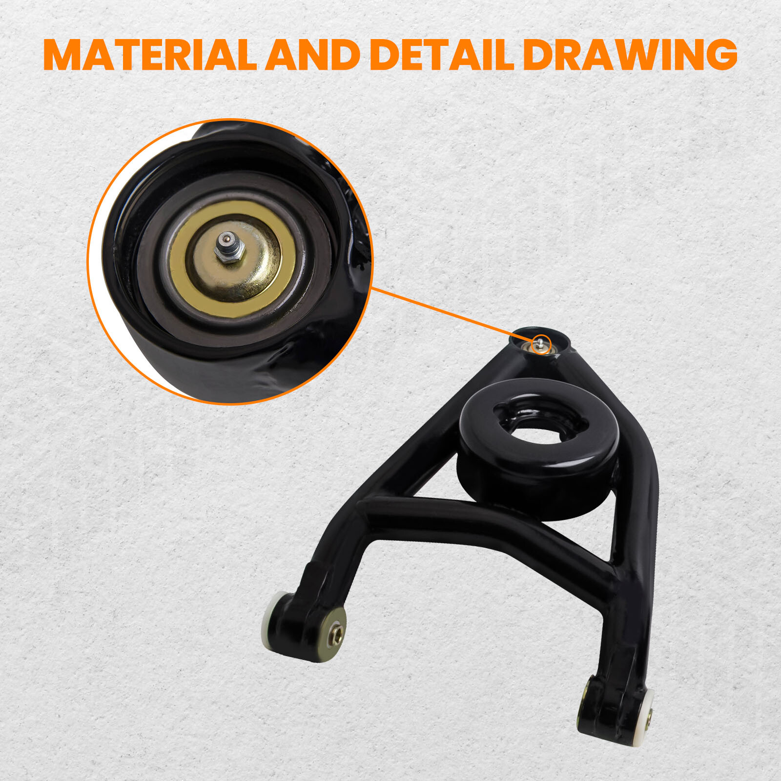 Tubular Heavy Duty Upper Suspension Control Arms Rubber Kit for Chevy ...