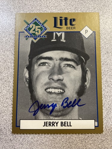 Jerry Bell Autographed 1994 Miller 25th Anniversary Card Milwaukee ...