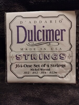 D'ADDARIO DULCIMER Strings Full Set J64 Nickel Wound / .012-.022w | eBay
