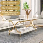 Coffee Tea Table Center Console Table With Wood Storage Shelf For ...