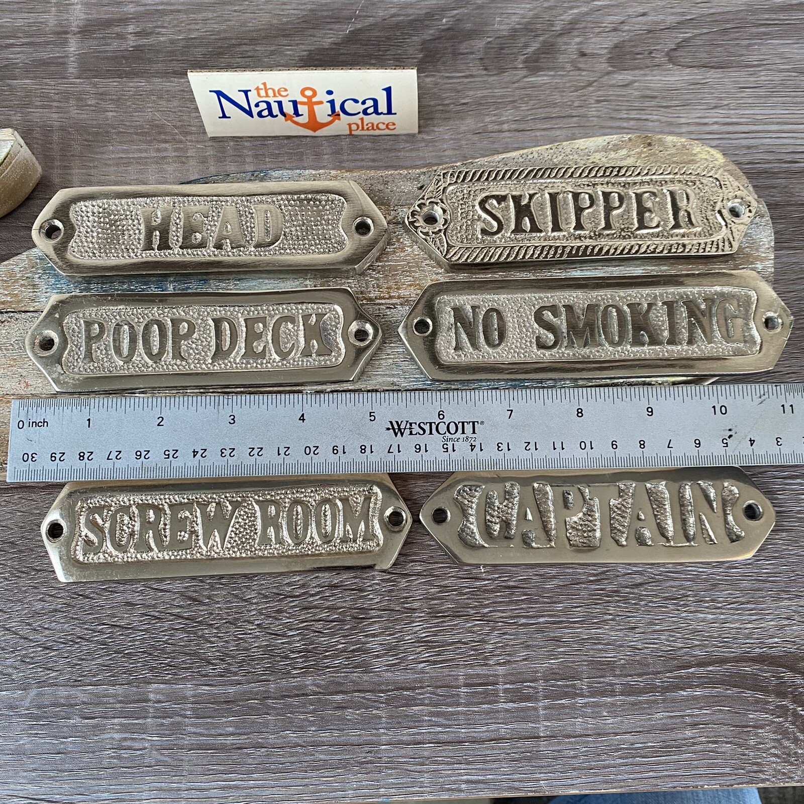 "Screw Room" Door Sign - Silver Finish - Nautical Wall Decor - Boat ...
