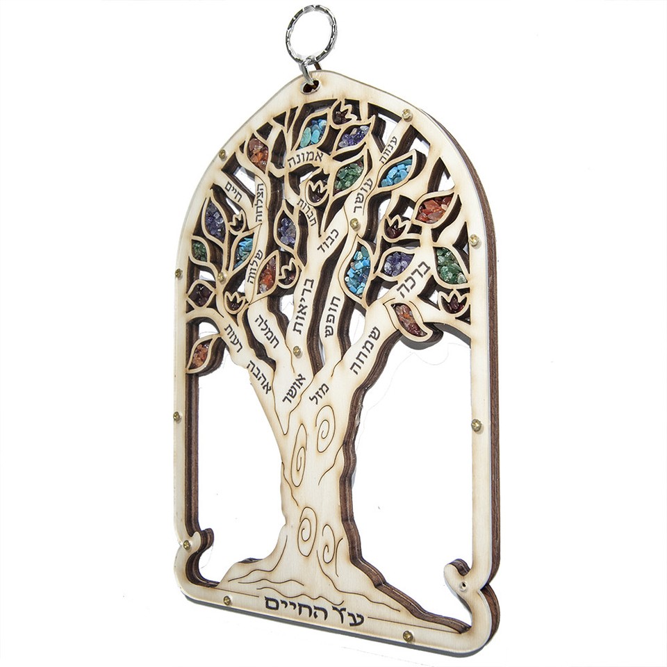 Home Blessing Hand Made True Vine Tree of Life w/ Semi-Precious Stones ...