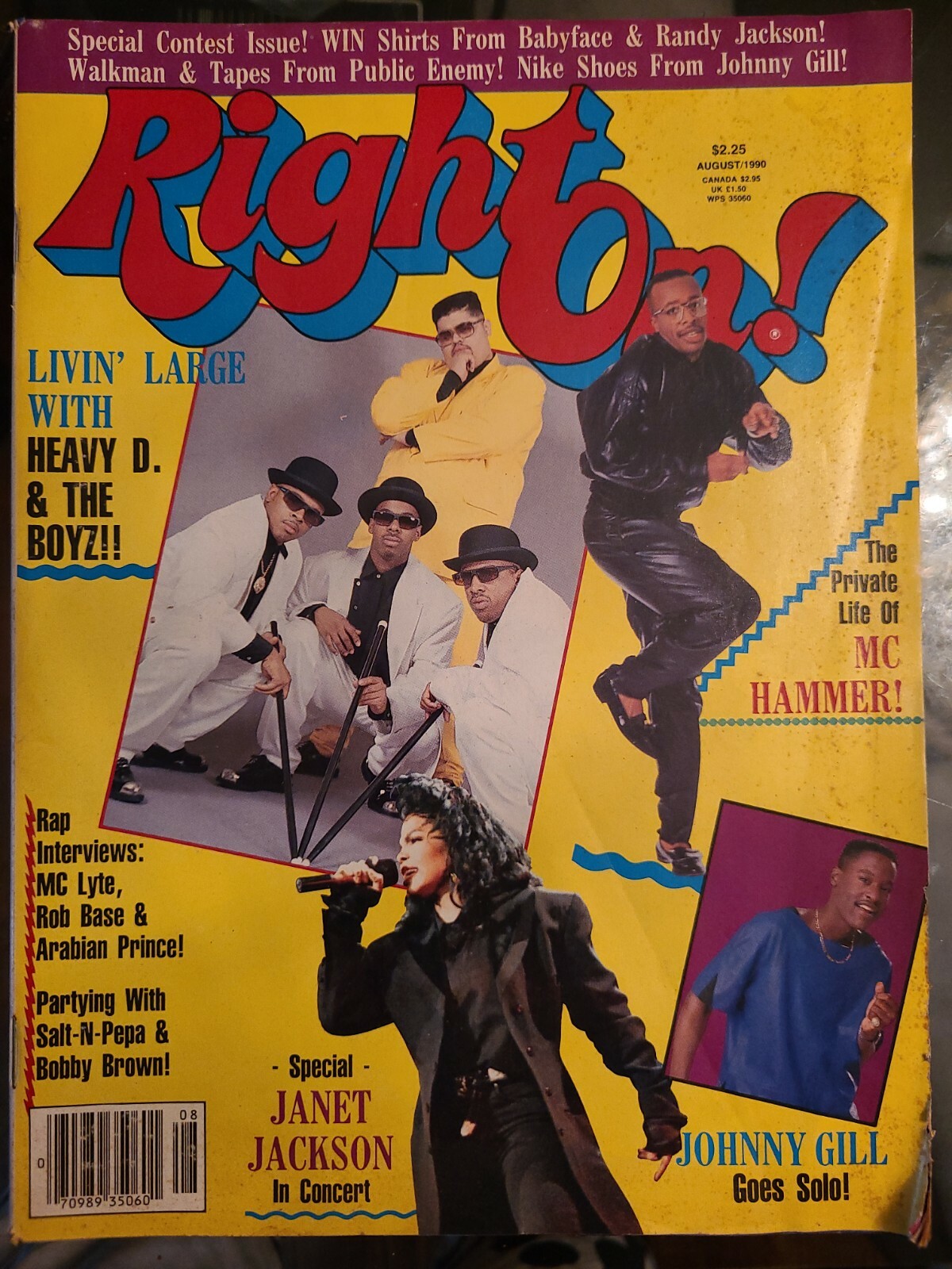 Vintage Right On Magazine August 1990 | eBay