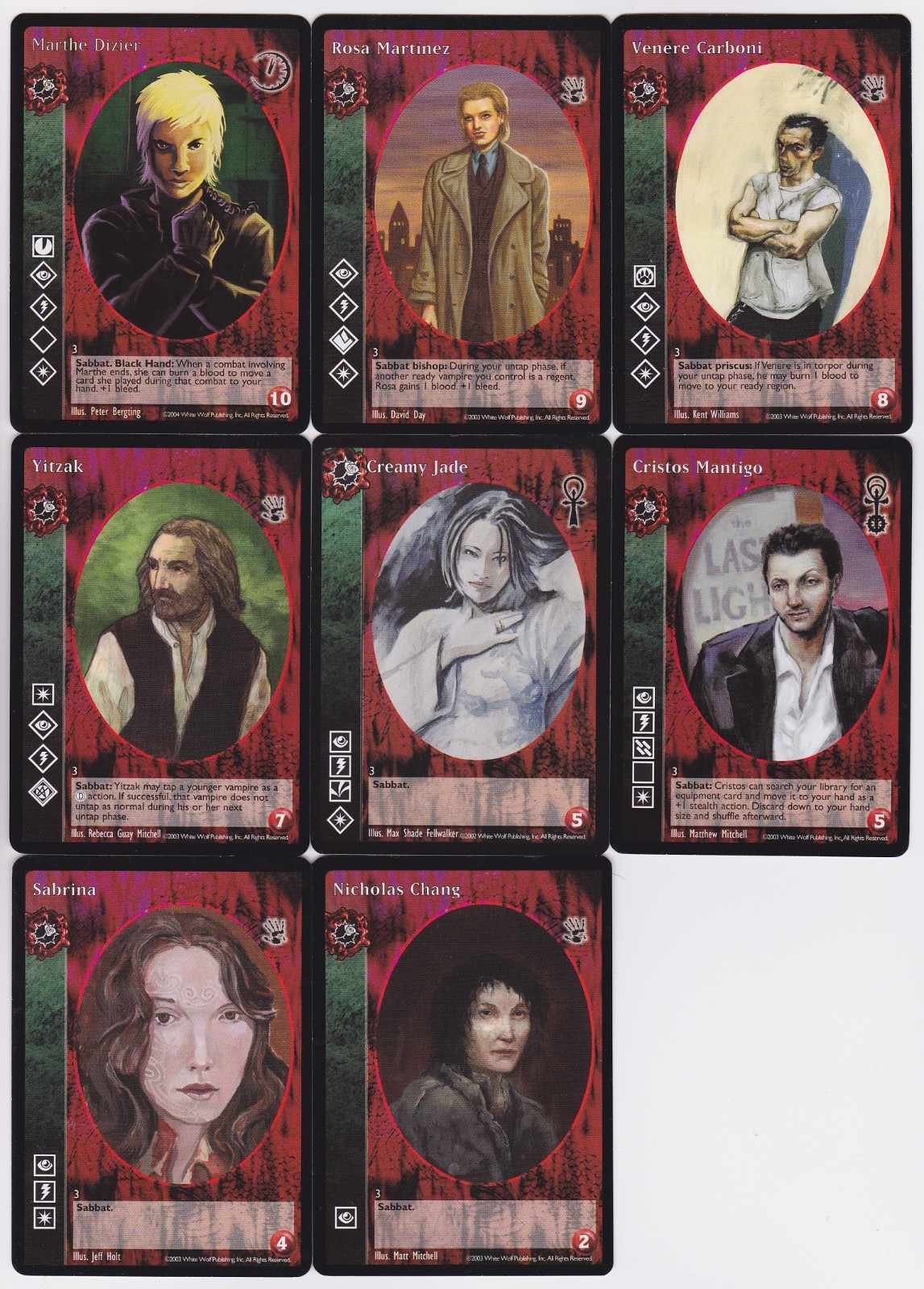 Toreador Antitribu Crypt G3 Vampires V:TES VTES Vampire CCG | eBay