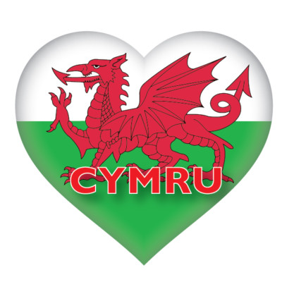 2 x WELSH HEART WALES Flag, car, van decal sticker | eBay
