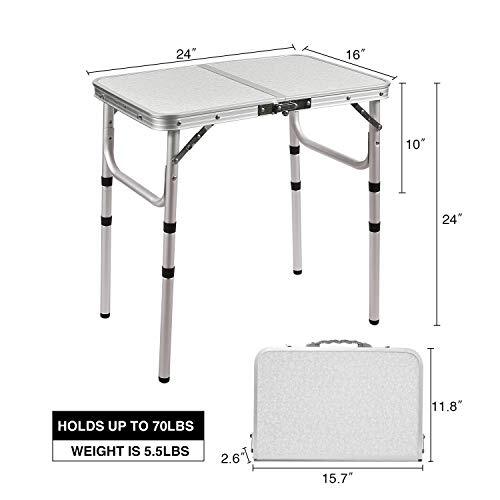 Small Folding Table 2 Feet, Small Table 2 Feet (3 Heights 10''/19''/27 ...