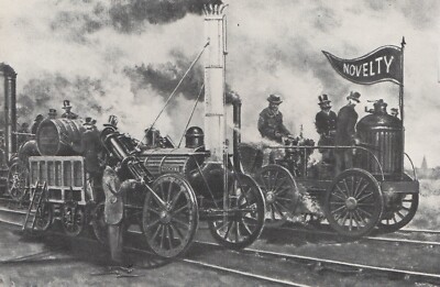 STEPHENSONS ROCKET & NOVELTY STEAM ENGINES RAINHILL TRIALS 1829 MOUNTED ...