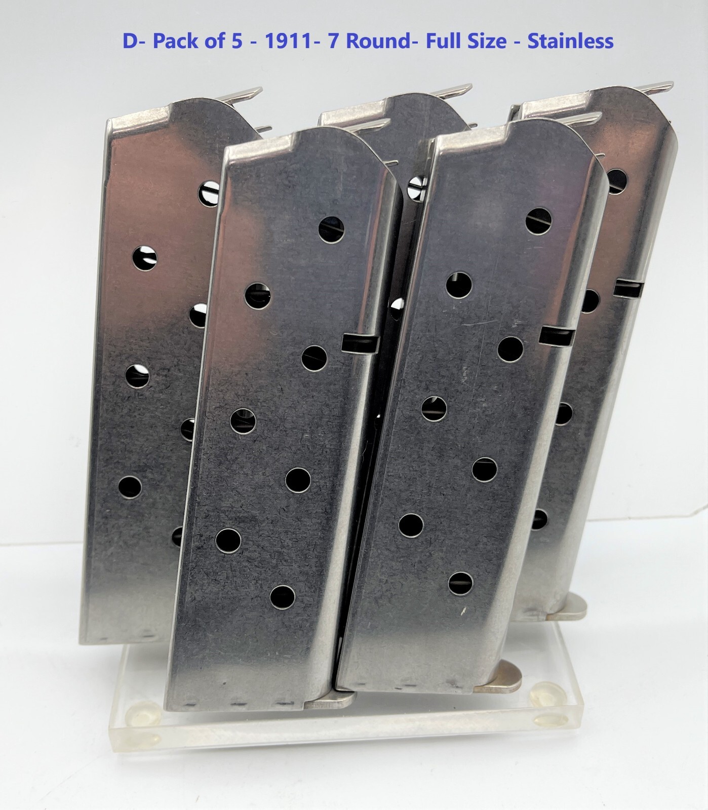 1911 MAGAZINE FS GOVT 45 AUTO MAG 7 ROUND Stainless FIT COLT KIMBER ...