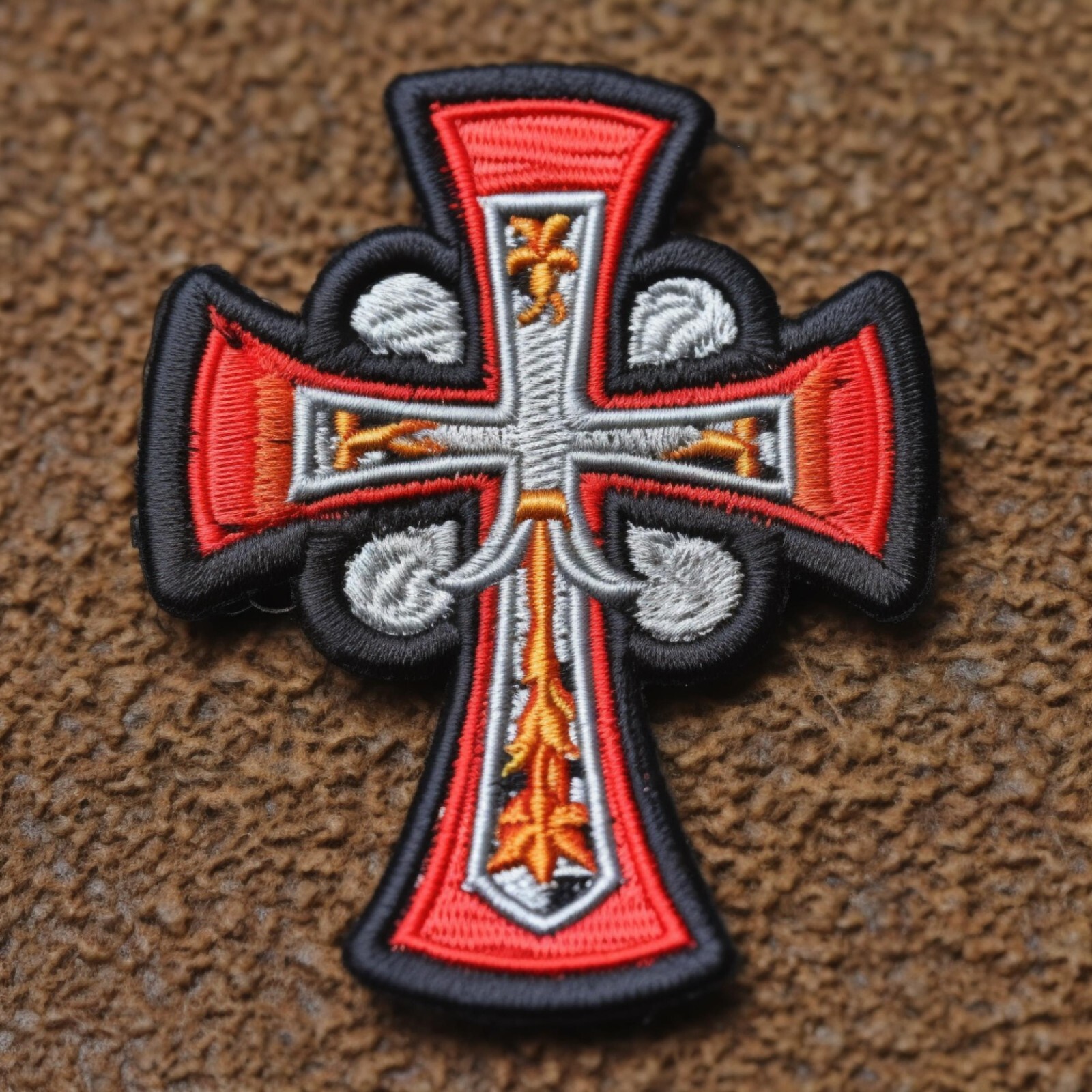 Knight Templar Patch Embroidered Iron-on Applique Religion Christian ...