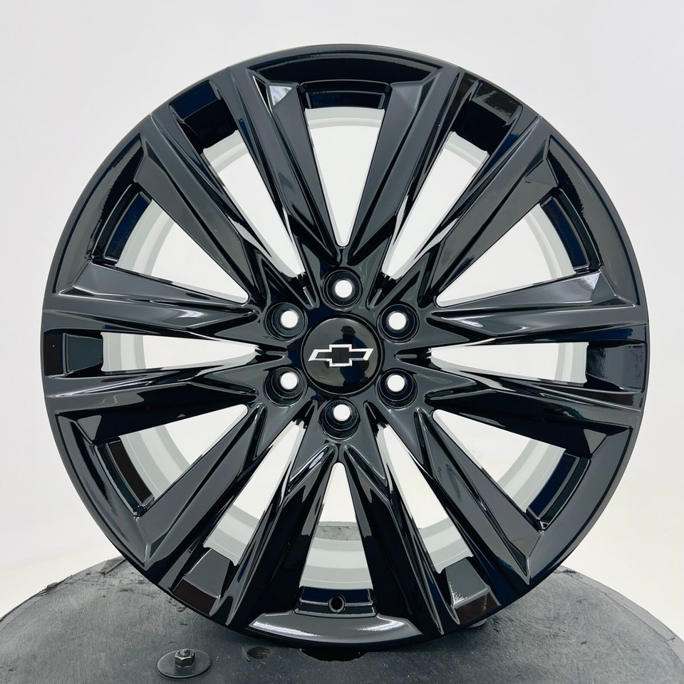 2024 Black Chevy Silverado Tahoe Suburban Wheels Rims RST GMC Sierra ...