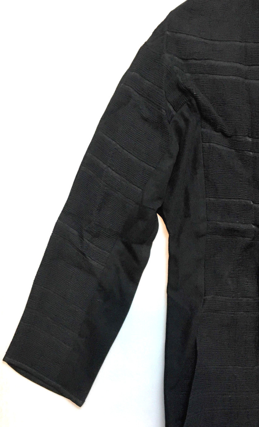 Azai Women's Open Front Hi-Lo Hem Wide Lapel Jacket, Black, Small | eBay