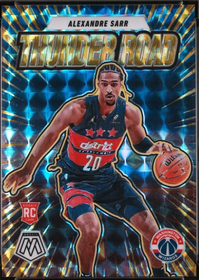 2024-25 Panini Mosaic - Thunder Road Alexandre Sarr #19 Reactive Yellow ...