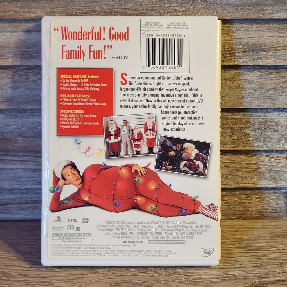 The Santa Clause DVD Christmas Holiday Movie Comedy 786936198010| eBay