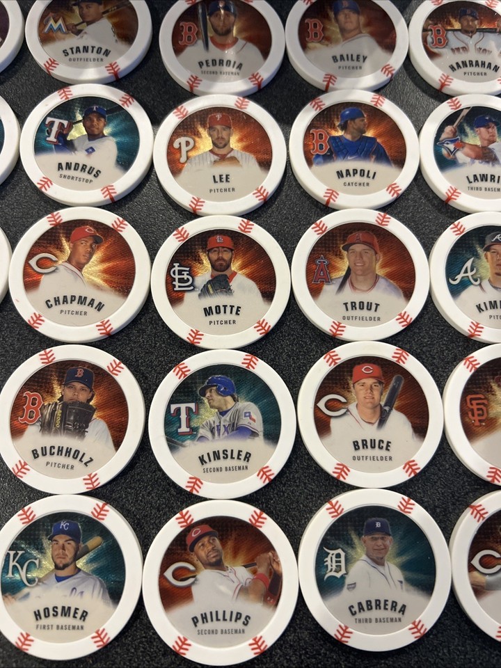 2013 Topps MLB Chipz - Gold Foil Poker Chips - Complete Set (100) | eBay