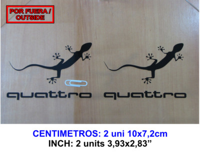 Sticker Vinilo Decal Vinyl Aufkleber Autocollant Audi Quattro Gecko ...