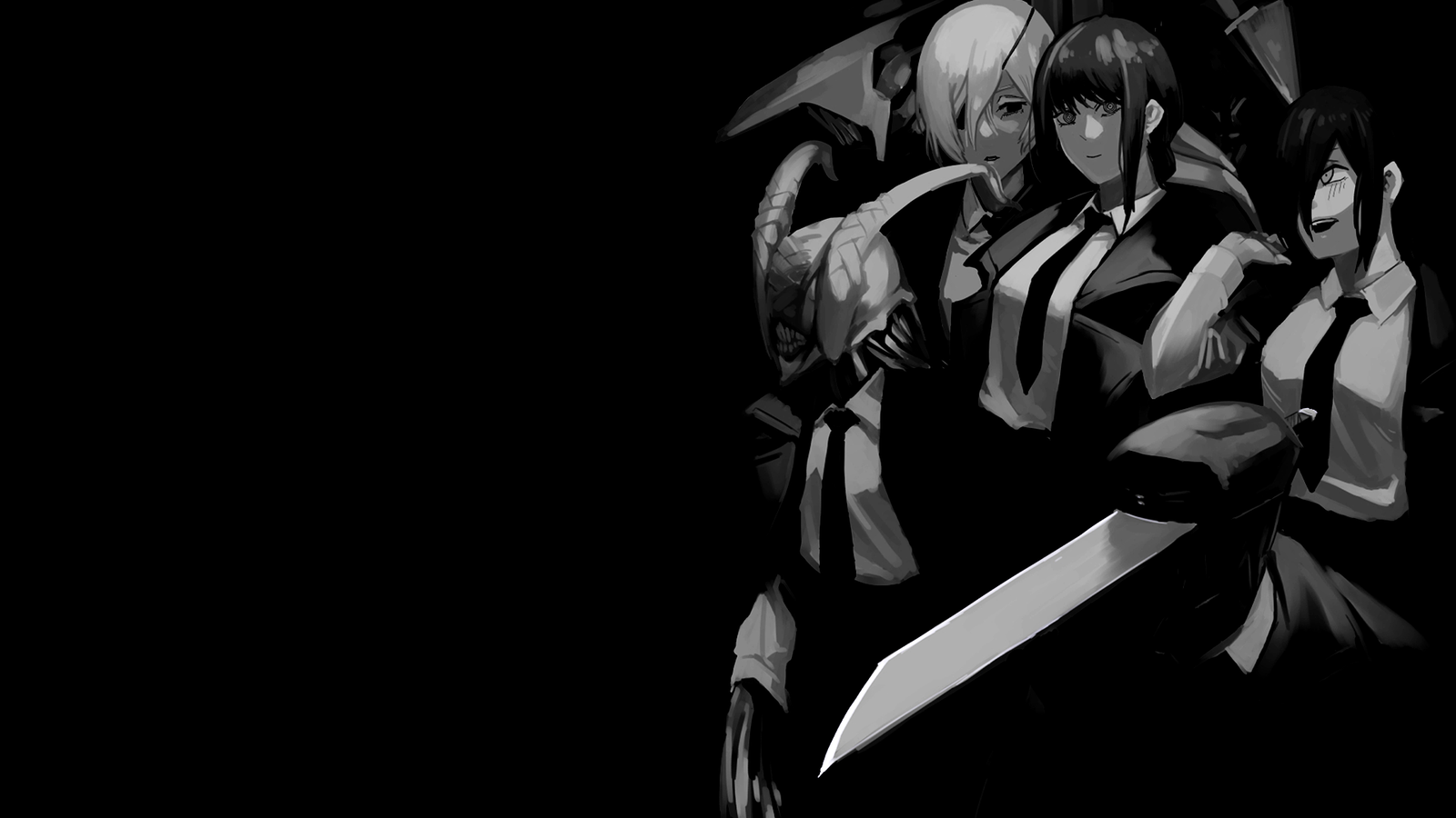 Anime makima reze katana man quanxi devil girls Playmat Game Mat Desk ...