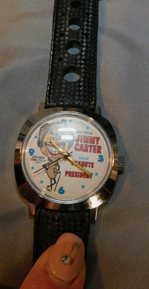 President JIMMY CARTER CHARACTER WATCH~GOOBER TIME CO. 1976~FROM PEANUT ...