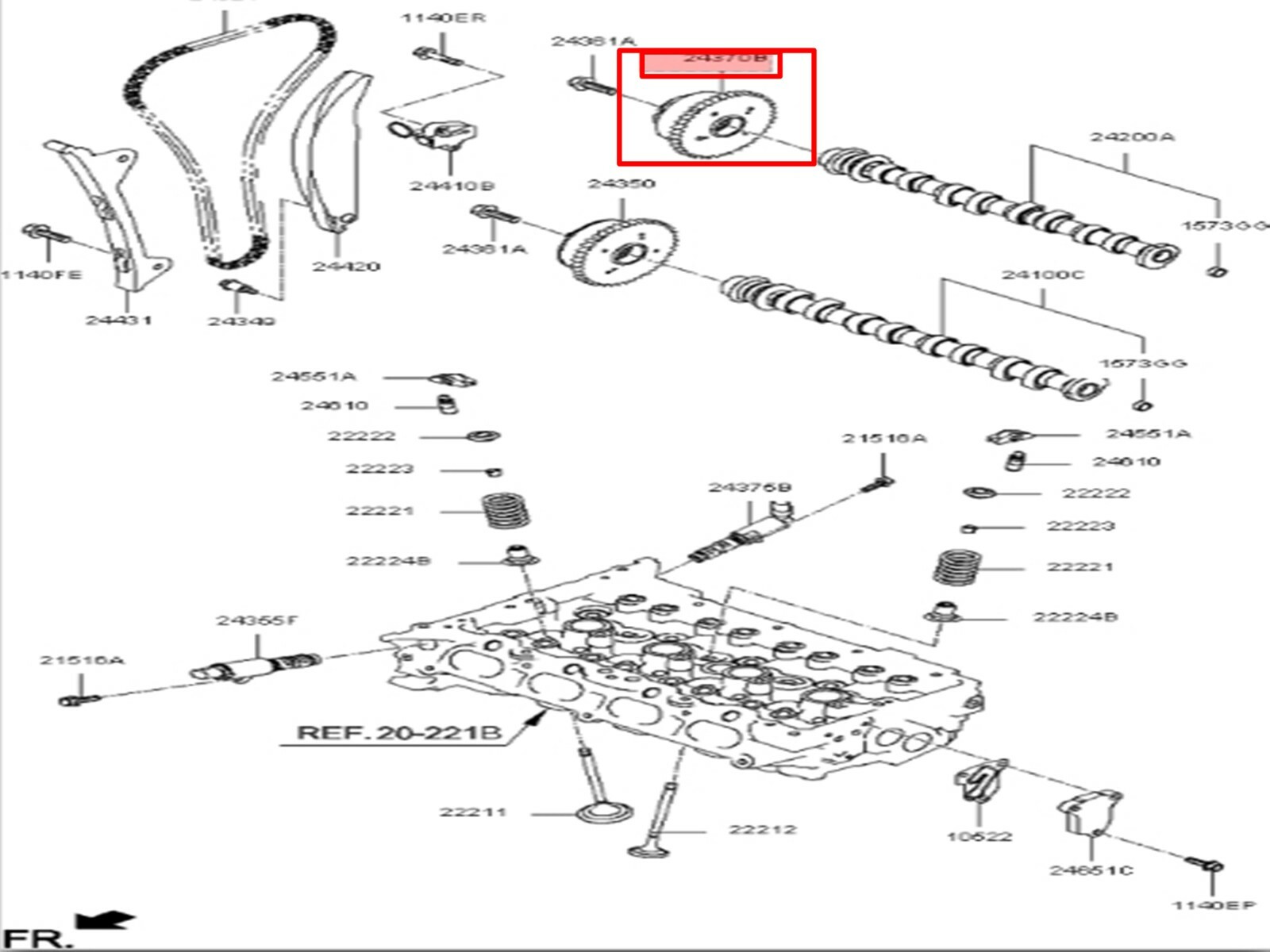 OEM Timing Valve CVVT ASSY For Hyundai KIA #243702E010 | eBay