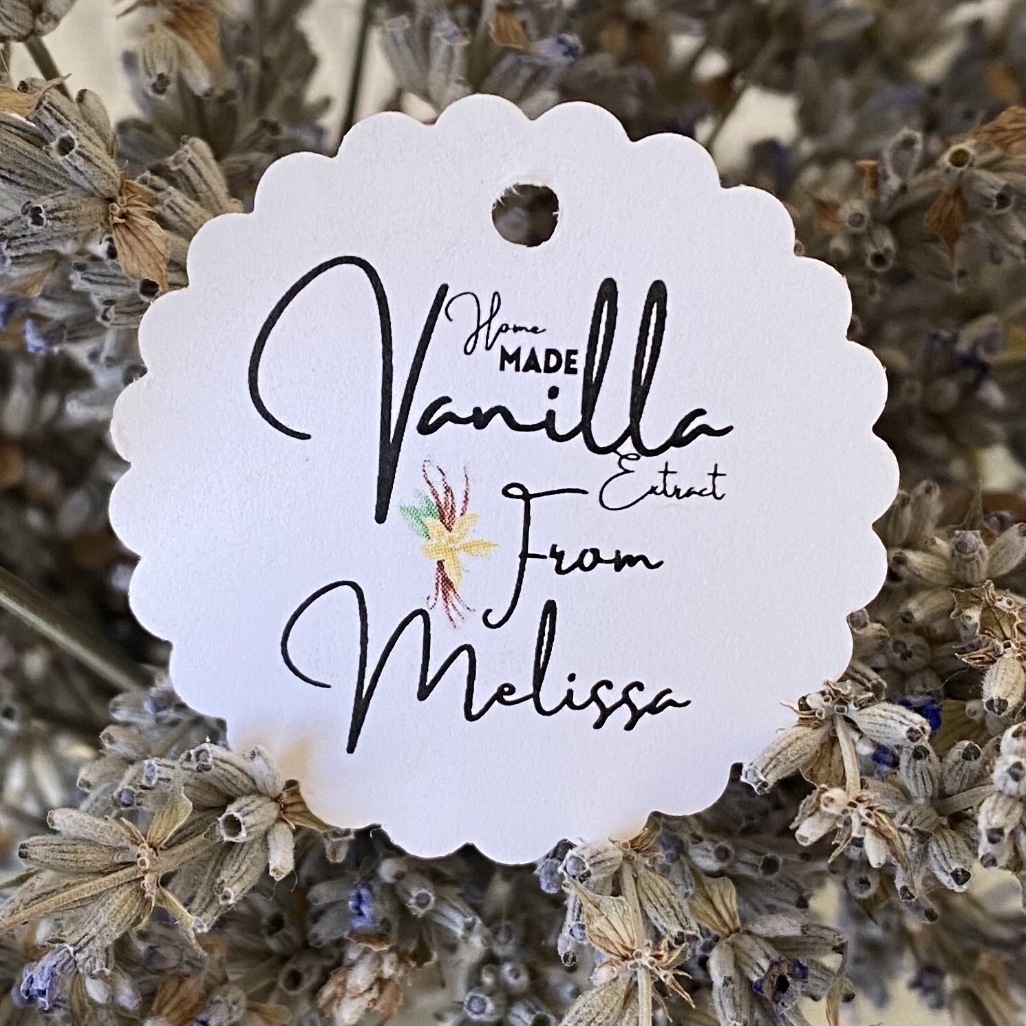 Homemade Vanilla Extract Homemade Holiday Gift Tag Home Made Vanilla ...