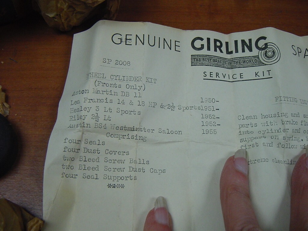 Girling+Wheel+Cyl+Kit+Healey+Aston+Martin+DB2+Riley for sale online | eBay