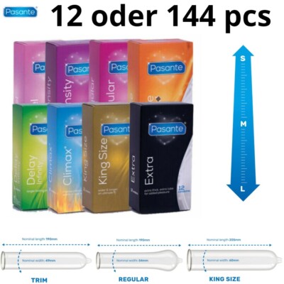 Pasante Kondome 12 oder 144 St Trim Regular King Size Extra Delay Feel ...