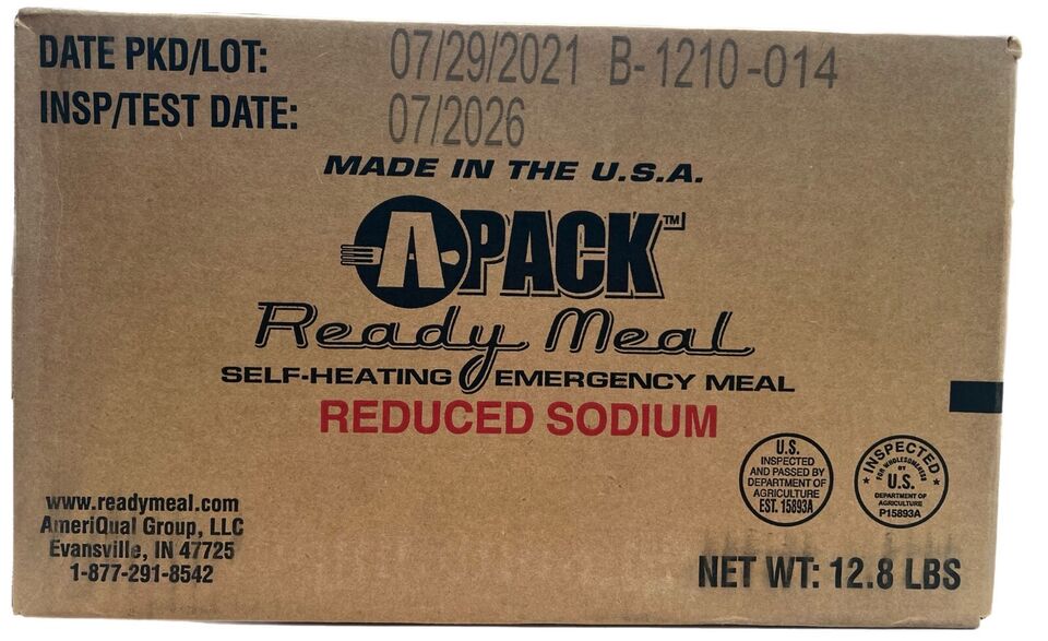 MRE APack Ready To Eat Reduced Sodium - Case of 12 7/26 insp date! Or ...