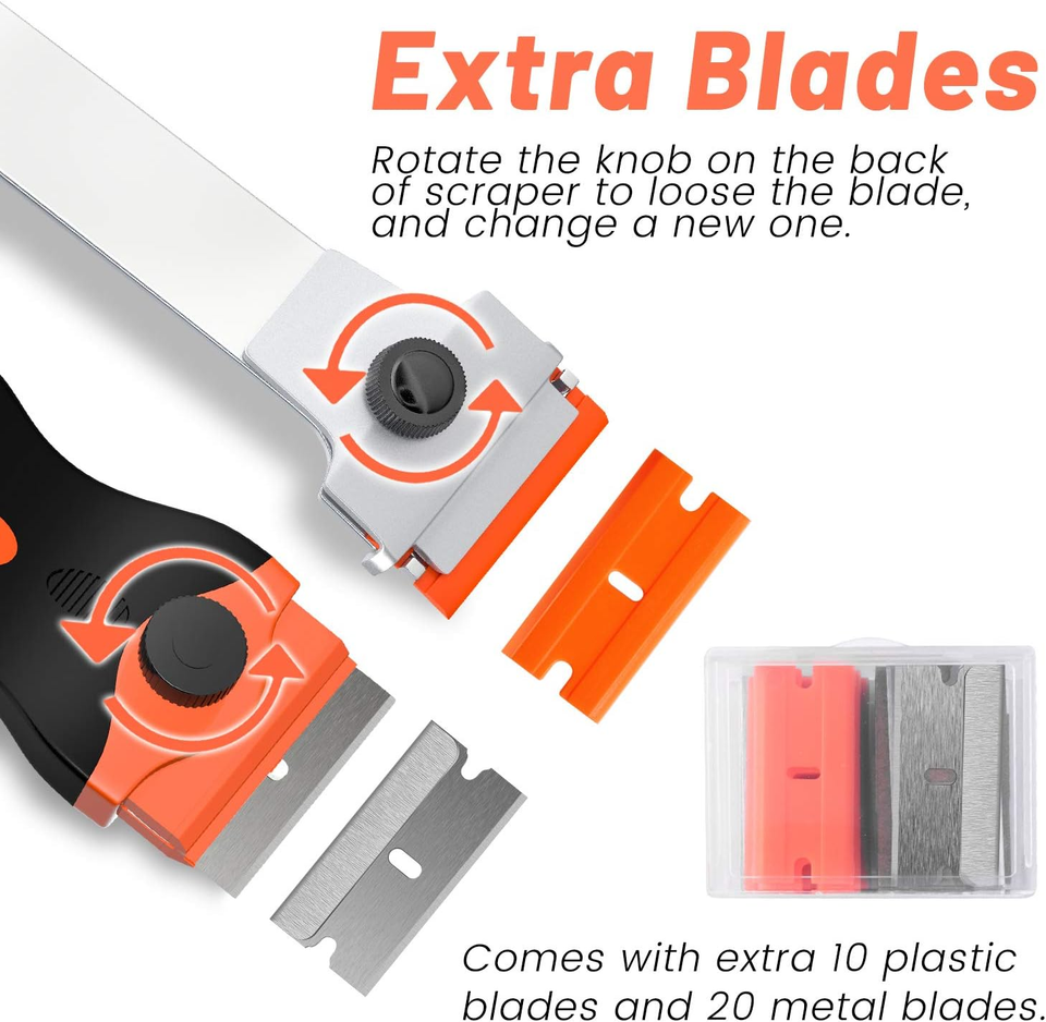 Razor Scraper, 2 PCS Razor Scraper Tool for Removing Label ...