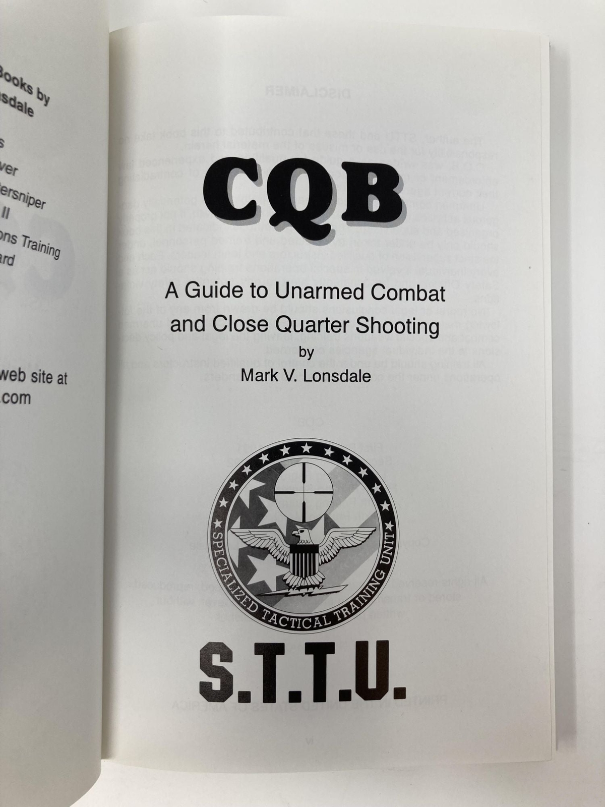 CQB A Guide to Unarmed Combat and Close Quarter Shooting by Mark V ...