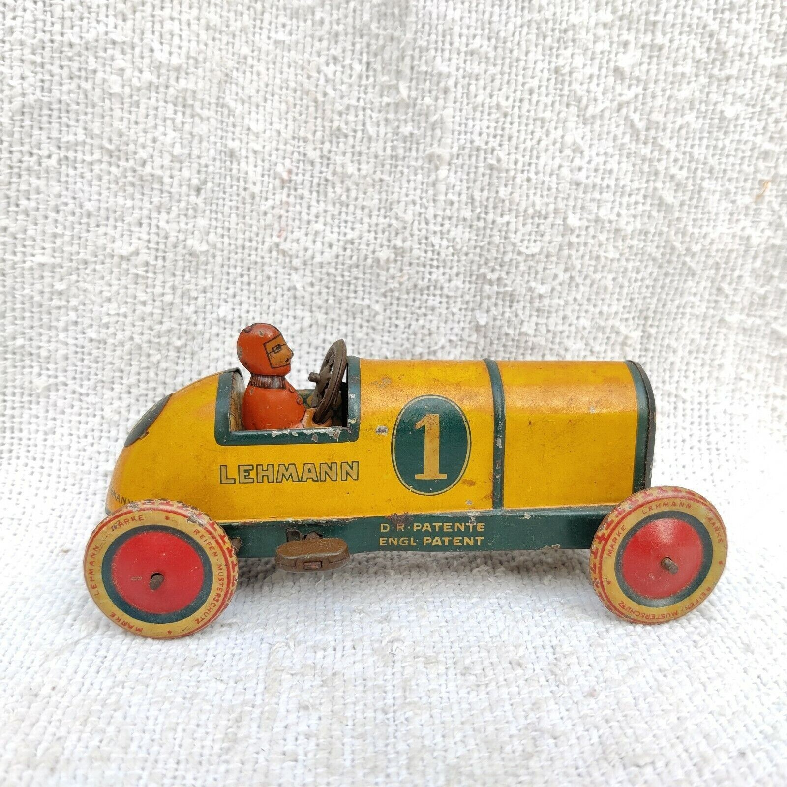 Vintage Lehmann Galop 760 Mechanical Litho Tin Racing Car Toy Germany ...