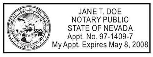 State of Nevada | Custom Rectangle Self-Inking NOTARY SEAL RUBBER STAMP ...