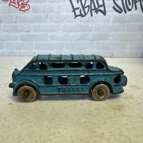 Vintage Hubley Rare Cast Metal Travel Bus | eBay