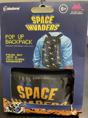Space Invaders Pop up Backpack Paladone Brand NEW Never Used Makes a ...