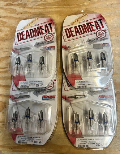 4 Packs G5 Outdoors Deadmeat Expandable Broadhead 100 Grain 3 Pack ...