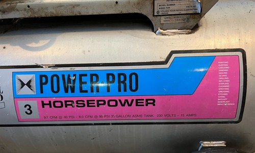 Campbell Hausfeld 3 HP, 30 gallon Power-Pro VT6104 Air Compressor, 230 ...