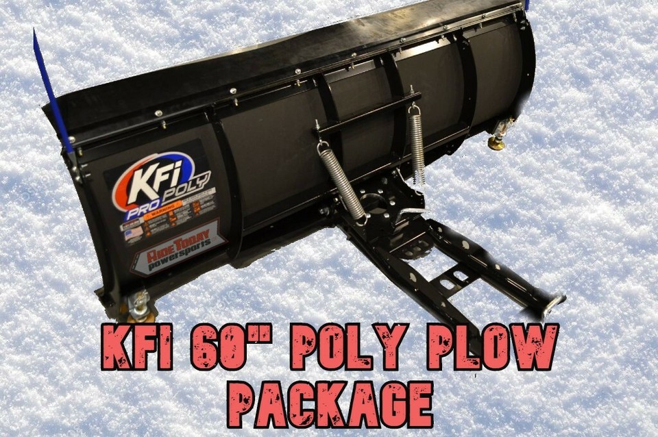 KFI ATV 60" Poly Snow Plow Kit 2009-25 Polaris Sportsman/Scrambler XP ...