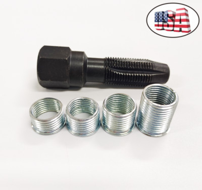 14mm Spark Plug Re-Thread Rethreader Repair Tap Tool Reamer Inserts ...