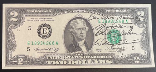 1976 $2 Federal Reserve Note Richmond, Signed William E. Simon for ...