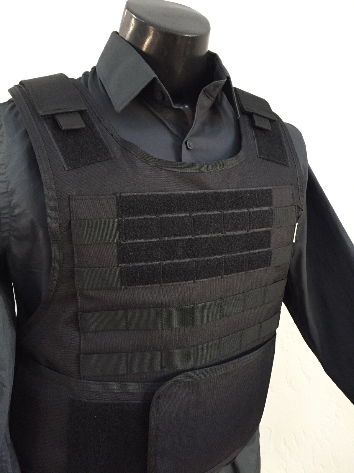 BULLETPROOF 3A Body Armor Carrier FREE Made With Kevlar Plates M L XL ...