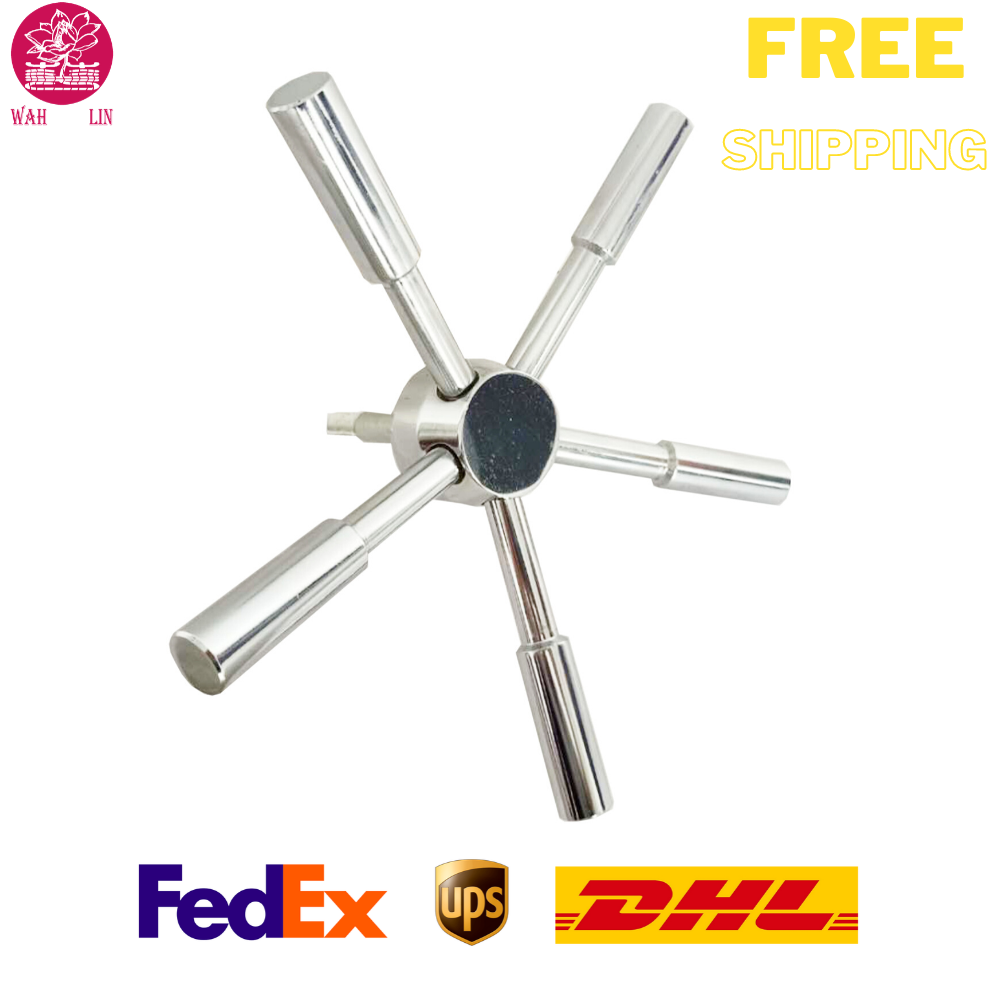 Gun Safe Handle- 5 Spoke Handle with Chrome Finish Gun Safes and Vault ...