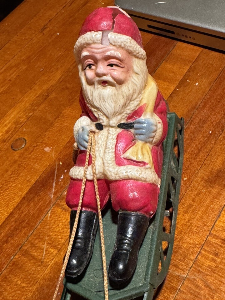 Vintage Santa Reindeer Wind Up Toy Occupied Japan Christmas Decoration ...