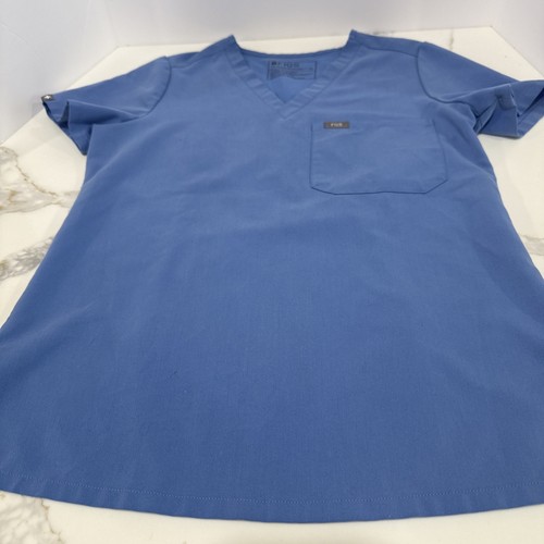 Figs Technical Collection Catarina One Pocket Scrub Top Womens XS Blue ...