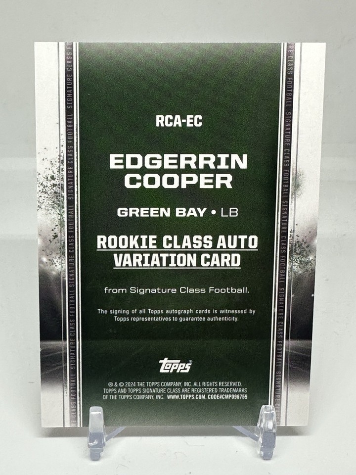 2024 Edgerrin Cooper Topps Signature Class Variation Rookie Orange /50 ...