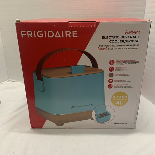 Frigidaire Portable ELECTRIC BEVERAGE COOLER BLUE 6 Can 4 Liter ...