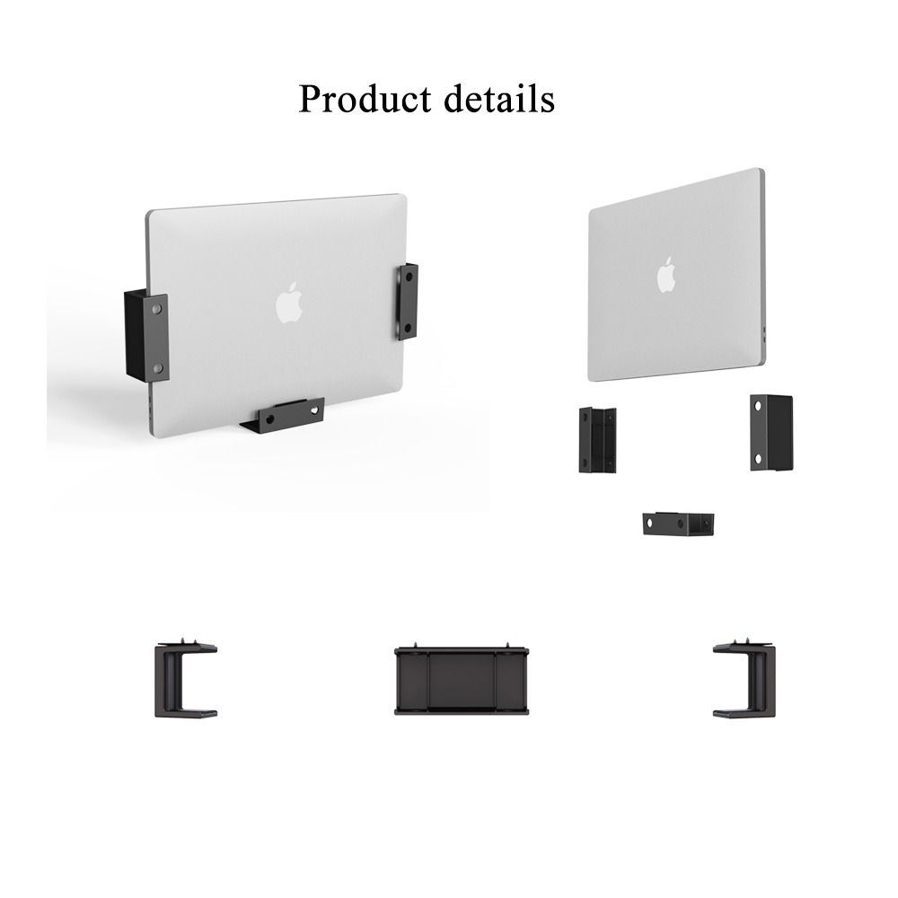 Under Desk Laptop Mount Bracket Black Laptop Holder With Screw Keyboard ...