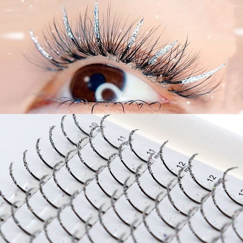 with Diamond Eyelash Extension Glitter Shiny Individual Lashes Ladies ...