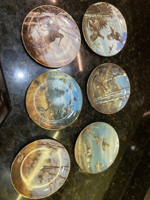 Beautiful 6 Plate Set Of The Danbury Mint David Maass Game Bird ...