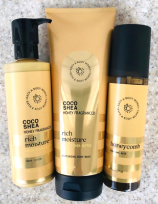 3 Coco Shea HONEY Moisturizing Body Wash + Body Lotion + Perfume Mist ...