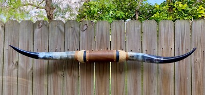 XLg MOUNTED STEER BULL HORNS COW BOY HORN LONGHORNS 5' ft 59" Tip to ...