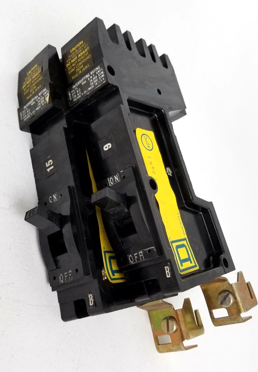 FY14020B Square D 20 Amp FY14020 1 pole 277V B phase I line Circuit ...